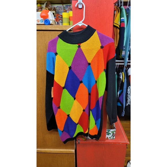 @Tab | Sweaters | Lxl Vintage 9s Multicolored Sweater By Santoria ...